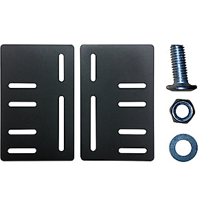Lussuoso Furniture Modi-Plate Bed Frame AdapterConnector, Heavy Duty Bed Frame Modification to Connect HeadboardFootboard, Steel Bracket, Hardware Included 2 PC Set, Black