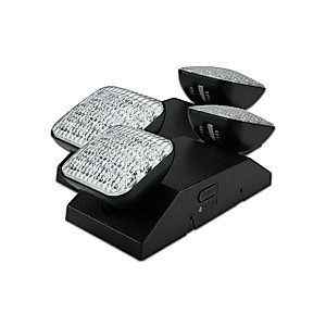 LED Two Head Emergency Light - Thermoplastic Black Housing Hard Wired Light with 90 Minute Battery, Dual Voltage 120/277V UL Listed - Ideal for Office, and Residential Cold Location -4F - Pack of 2