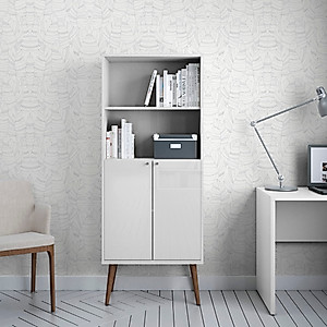 Manhattan Comfort Peel and Stick Wallpaper, Quick and Easy Self Adhesive Removable Decorative Design for Wall Covering, Cabinets, Drawers, Shelves, Crafts, 18 Ft. x 20.5 in., Floral Leaf