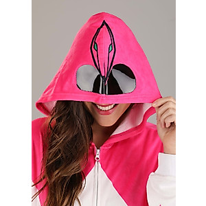 Fun Costumes Pink Power Ranger Hooded Adult Union Suit (Large)