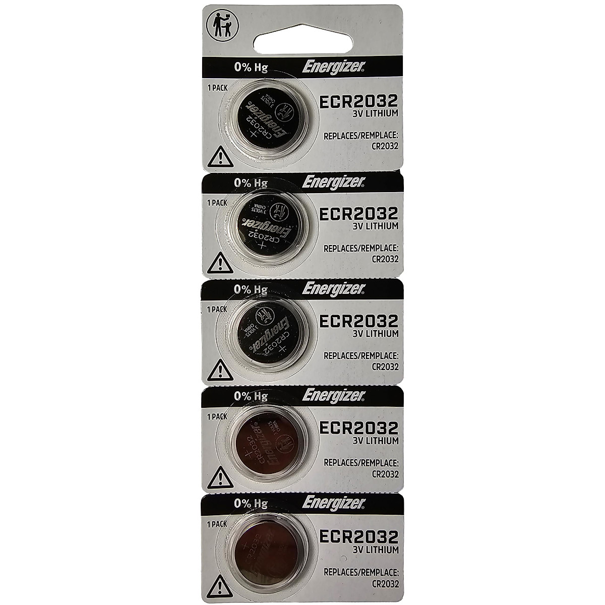 Energizer CR2032 Replacement Batteries for Cayeye, Sigma, Knog, Planet Bike & Many Others, Card of 5