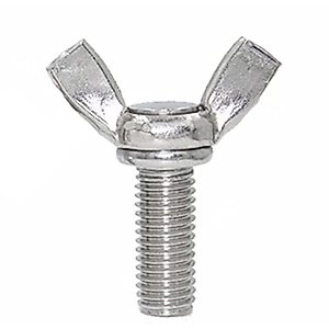 M5 x 0.8-Pitch Wing Bolt, 12mm Length Carbon Steel Butterfly Screw Wing Bolt Machine Fastener (10Pcs)