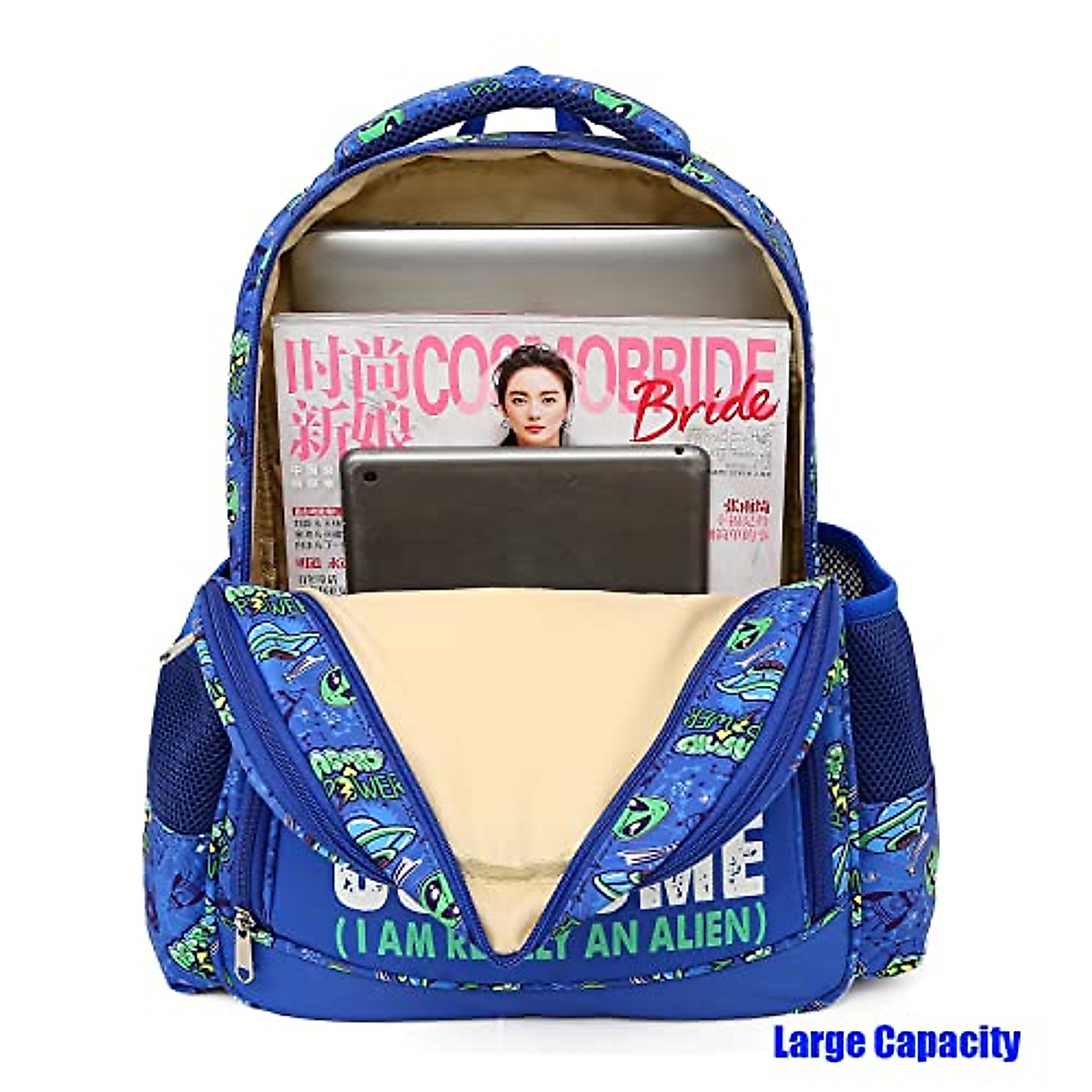 Backpack for Boys Dorlubel Lightweight Shark School Backpack with Insulated Lunch Tote Preschool Kindergarten Elementary Book Bag Set With Chest Strap(Shark Wave)