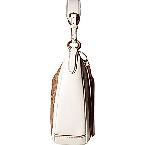 COACH Coated Canvas Signature Sutton Hobo Tan/Chalk/Brass One Size