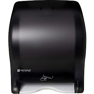 San Jamar Classic Smart Essence Plastic Paper Towel Dispenser, Towel Dispenser for Bathroom, 10 X 14.5 X 12.5 Inches, Black Pearl