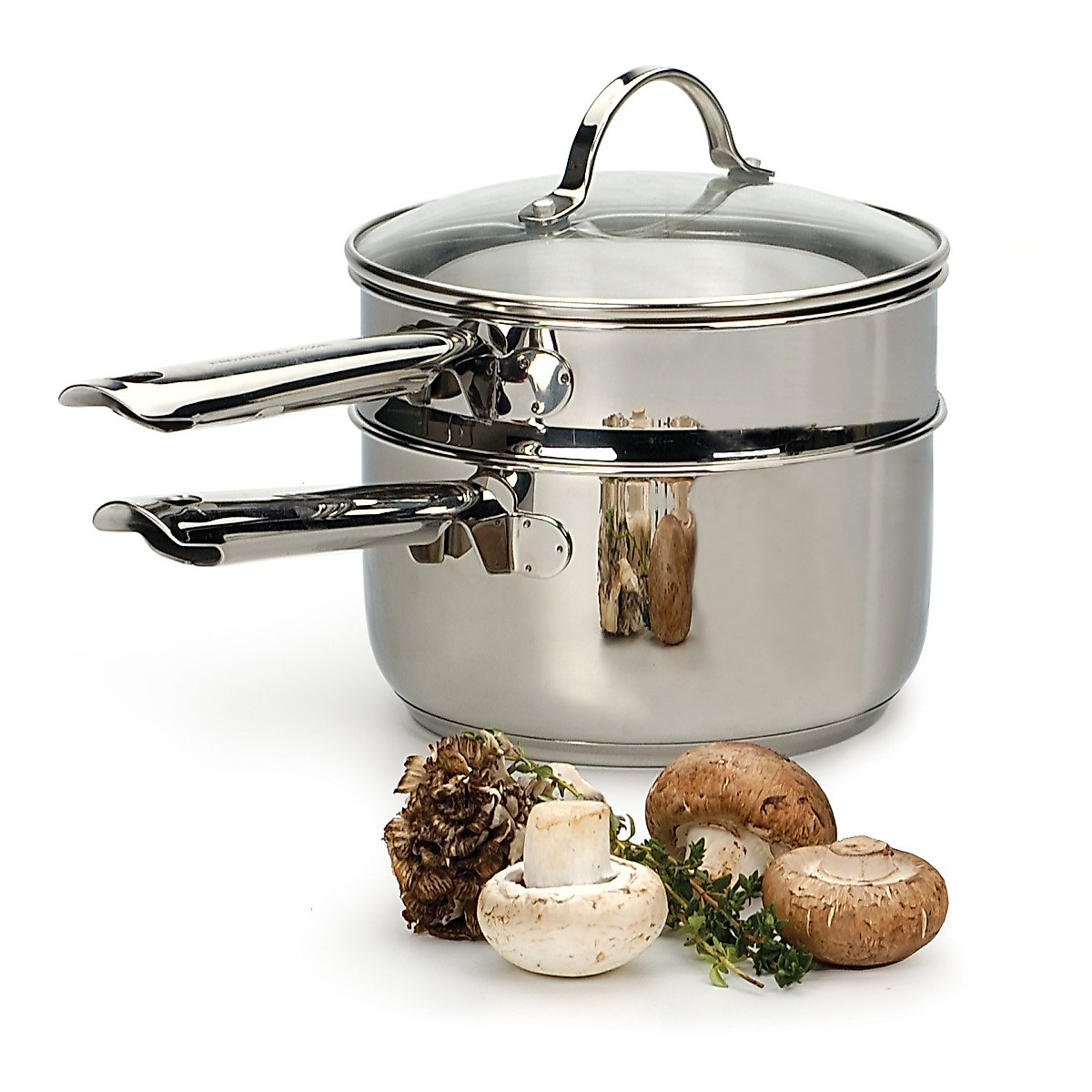 RSVP International Induction Double Boiler, 1 Quart, Multi Color