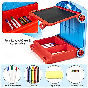 STEAM Life Tabletop Easel for Kids - Art Easel for Toddler - Kids Easel Chalkboard White Board for Kids - Dry Erase Easel for Kids - Portable Desktop Easel and Art Set for Toddlers and Kids 3 4 5 6 7