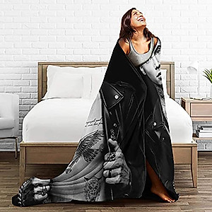 Huiyingke Andy Biersack Soft and Warm Throw Blanket Printed Ultra-Soft Micro Fleece Blanket 80inchx60inch Black