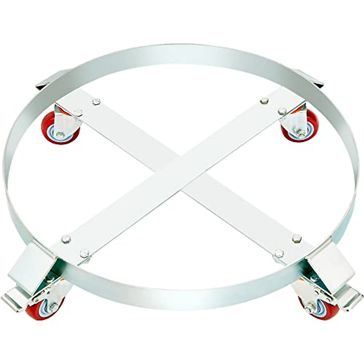 VEVOR 55 Gallon Heavy Duty Drum Dolly, 1000lbs Load Capacity, Barrel Dolly Cart Drum Caddy, Non Tipping Hand Truck Capacity Dollies with Steel Frame 4 Swivel Casters Wheel, for Warehouse Drum Handling