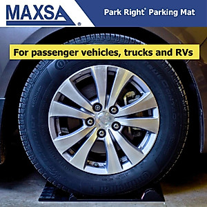 Maxsa 37359-RS Park Right 21" x 11" x 2" Parking Mat, Red