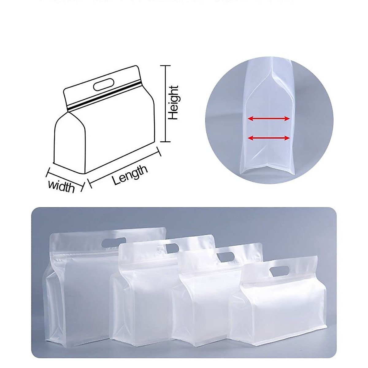 10PCS Fresh Bags Sandwich Storage Containers Freezing Refrigerator Organization Leakproof Wrap Zipper Pouch