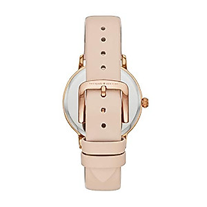 Kate Spade New York Women's Metro Quartz Stainless Steel and Leather Watch, Color: Rose Gold, Nude (Model: KSW1403)