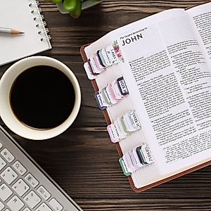 Mr. Pen- Bible Tabs, 121 pcs, Floral Design, Laminated Bible Tabs for Study Bible, Bible Tabs Old and New Testament Bible Book Tabs, Bible Tabs for Women, Tabs for Bible, Bible Index Tabs