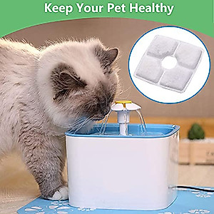 ITidyHome 16 Pack Cat Water Fountain Filters of Pet Fountain Replacement Filter, for Most 84oz/2.5L Automatic Pet Cat Dog Water Fountain Dispenser