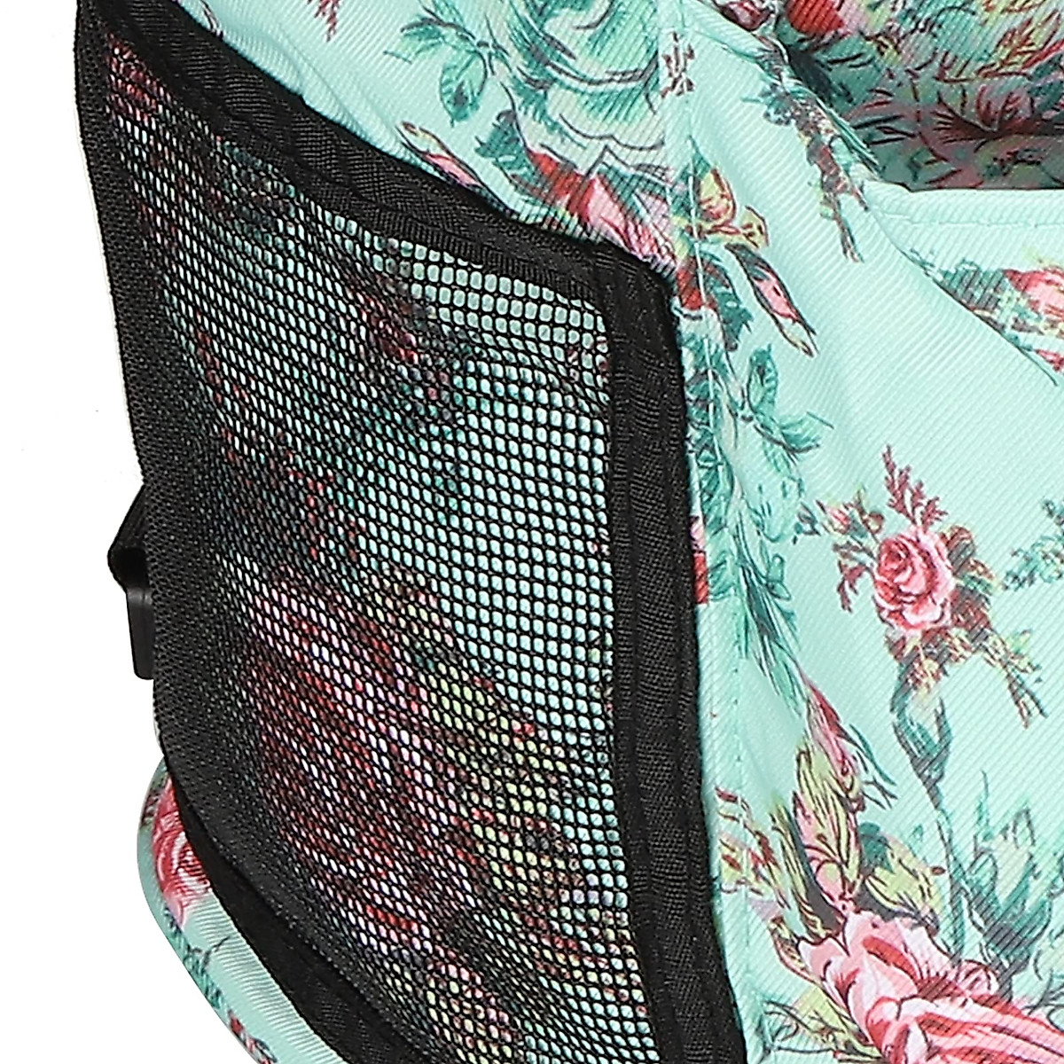 2Pcs Portable Woolen Yarn Storage Bag Knitting Bag, Yarn Storage Round Tote Bag, 600D Oxford Cloth Printing Multi-Pocket Hand Strap(Green Peony)