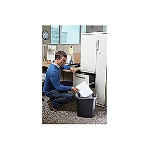 Rubbermaid Commercial Soft Molded Plastic Wastebasket, 7 Gal, Black