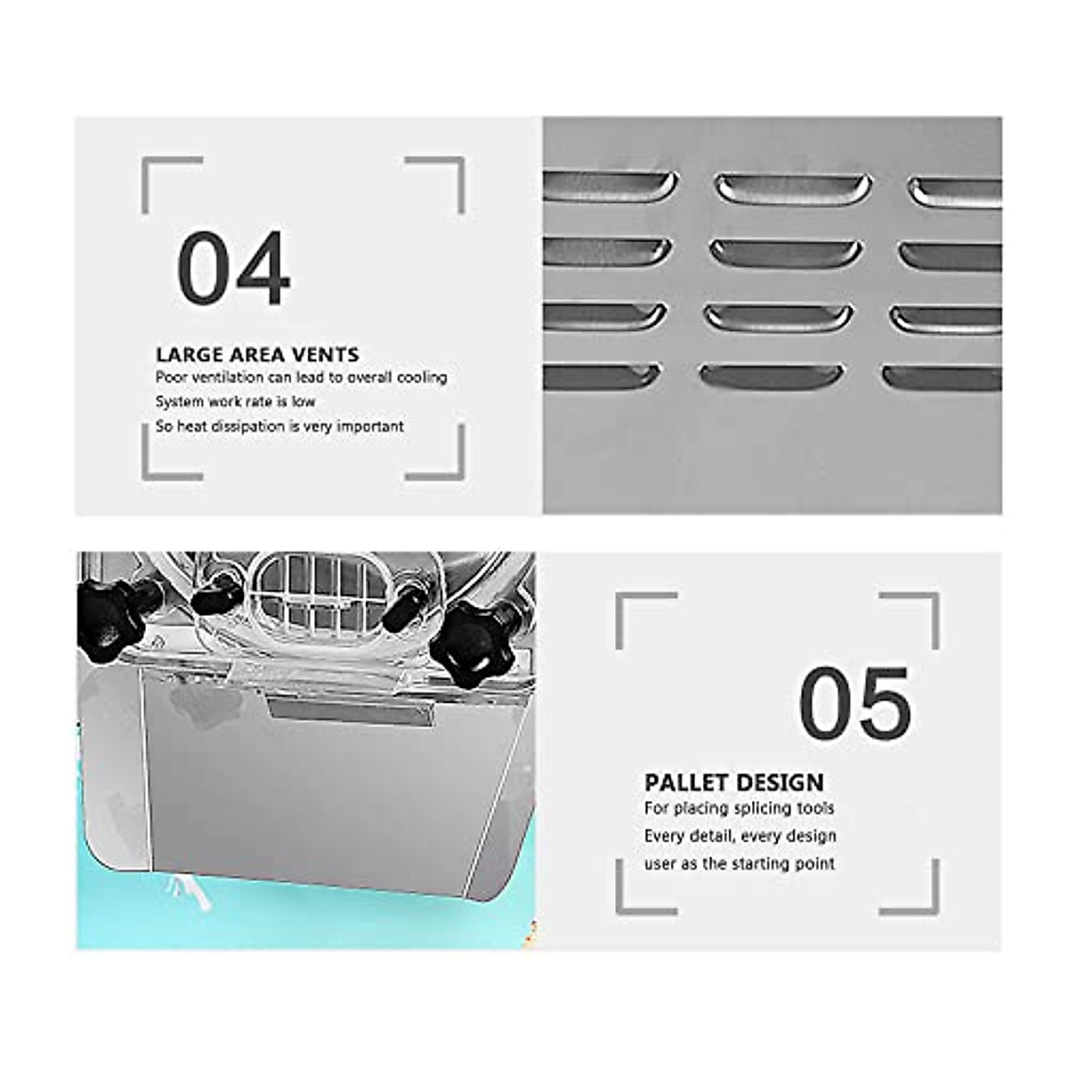 MNSSRN Commercial Ice Cream Machine, Hard Ice Cream Machine Cone Machine Ice Cream Machine, Commercial Fully Automatic Desktop Ice Cream Machine