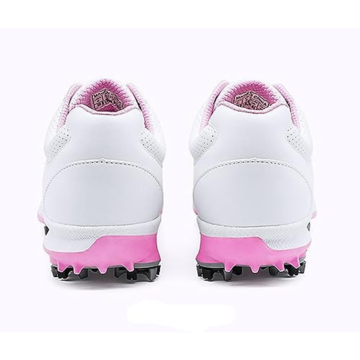 Ybberik Ladies' Anti-Skid Waterproof Golf Shoes with Spikes for Women White