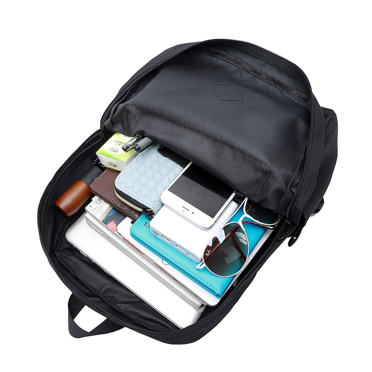 Abshoo Classic Basic Lightweight Backpack for School Water Resistant Casual Daypack Backpacks Bookbag (Black)