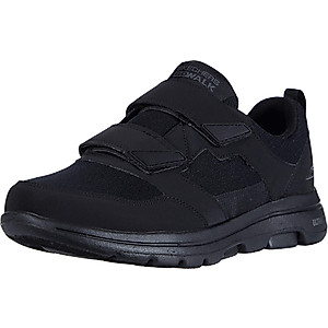 Skechers Men's Gowalk-Athletic Hook and Loop Walking Shoes | Two Strap Sneakers | Air-cooled Foam, Black, 11