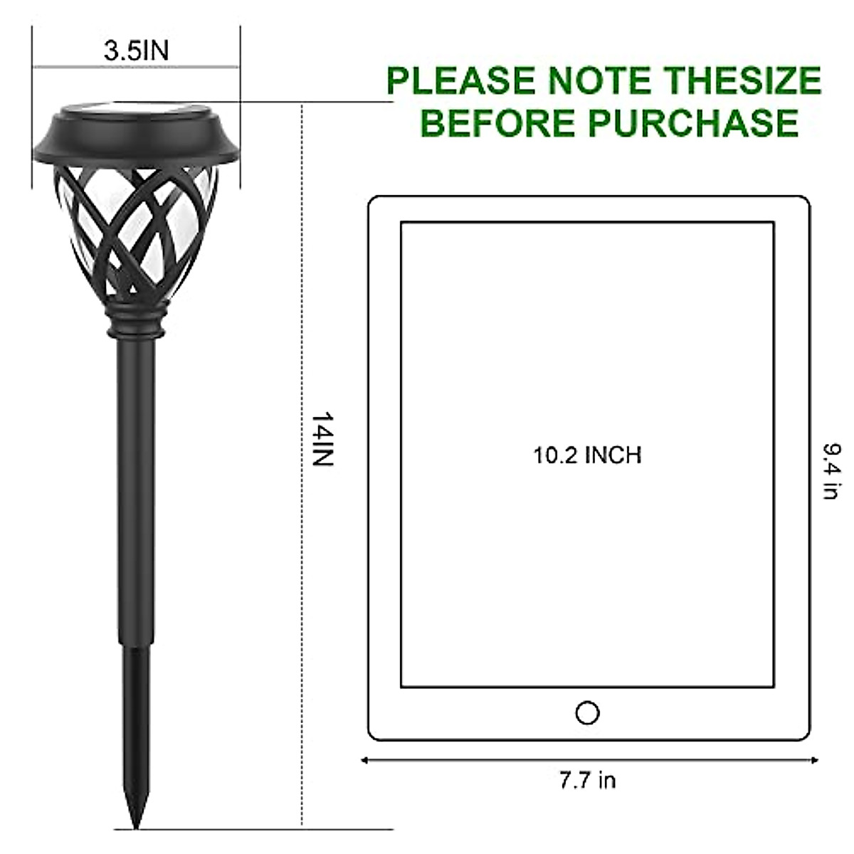 Glintoper 12 Pack Solar Outdoor Pathway Lights, Solar Powered Landscape Lights, Waterproof Decorative Lighting Solar Garden Lights for Lawn Patio Yard Walkway Deck Driveway, Warm White