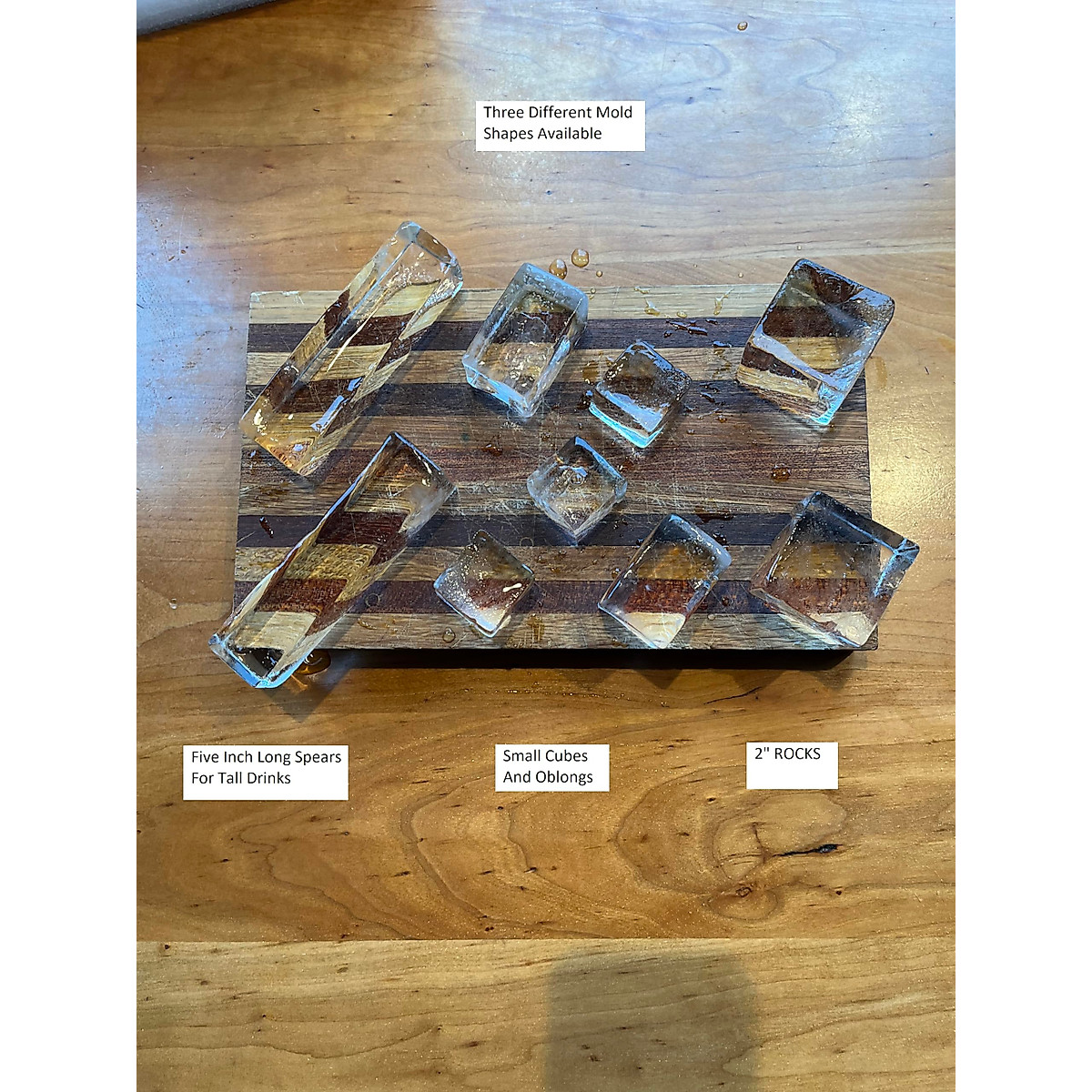 ClearlyFrozen High Capacity (10 x 2 Inch) Home Clear Ice Cube Tray/Ice Cube Maker