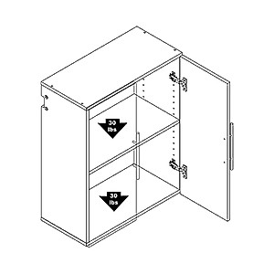 HangUps Upper Storage Cabinet, 24", Black