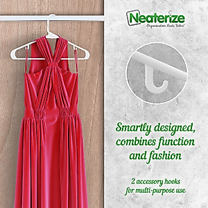 Neaterize Clothes Hangers 50 Pack White - Plastic Hangers - Ganchos Colgar Ropa