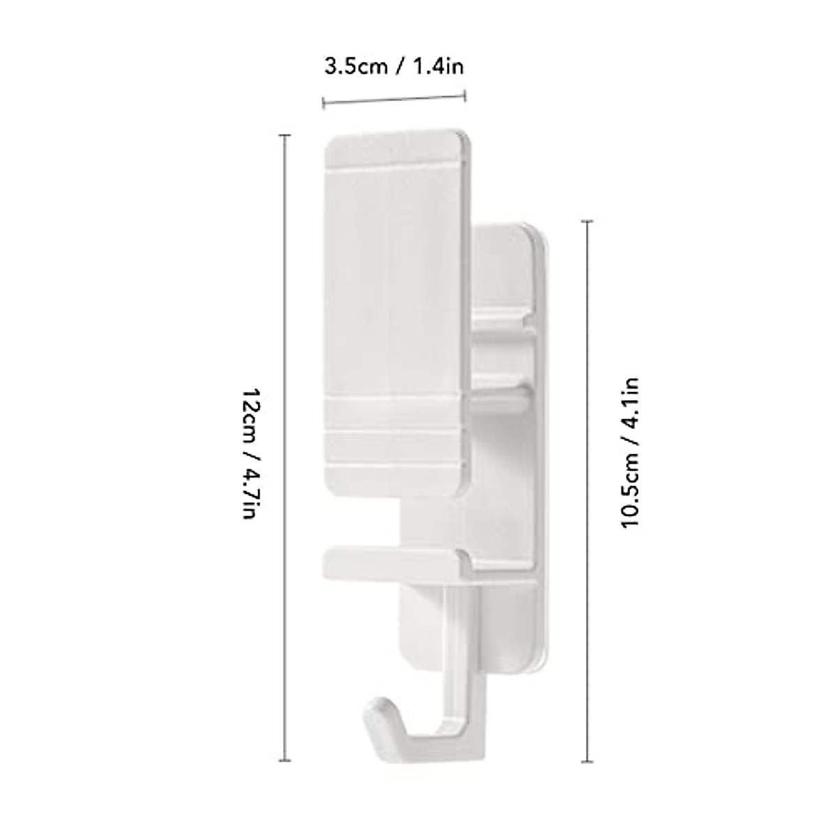 4Pcs Adhesive Hooks, Plastic Bathroom Hook, Large Utility Hooks Wall Hooks for Coats, Jackets, Hats, Robes, Towels, Waterproof Anti Slip Large Utility Hooks for Bathroom,