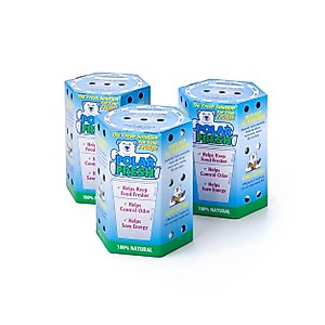 Polar Fresh - Refrigerator Odor and Moisture Absorber - Deodorizer - Ethylene Gas Absorber - Produce Preserver - Two Way Humidity Control - Fridge Efficiency Booster - Natural Mineral Filter - 3 Pack