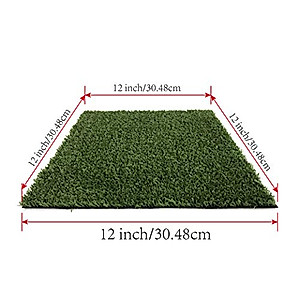 KuGuo Soft Plastic Fake Lawn Chicken Nesting Boxes Pads Chicken Bedding 12 x 12 inches (Soft Short Grass)