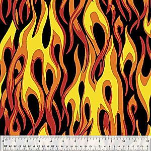 Flames Anti-Pill No-Sew Throw Fleece Fabric Kit (50x60)