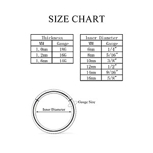 Hoeudjo Surgical Steel Hinged Clicker Segment Nose Rings Septum Clicker 16g 8mm Body Jewelry Lip Ear Piercing Earrings for Cartilage Helix Tragus Conch Daith Rook Lobe Snake Bite Women Men Rose Gold