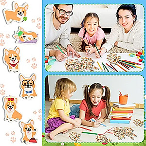 ANGOLIO 60Pcs Corgi Cartoon Erasers Back to School Gifts for Kids Animal Pencil Top Erasers Mini Kawaii Cartoon Corgi Eraser for Classroom Activities Rewards Game Prizes Corgi Birthday Party Supplies