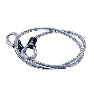 Stainless Steel Safety Cable,Double Loop Braided Steel Cable Flexible Lock Cable Lock 3/8 inch U-Lock,Padlock,Transparent Wire Rope with Ring, Electric Door, Bicycle,Glass Door Lock, Door Handle，