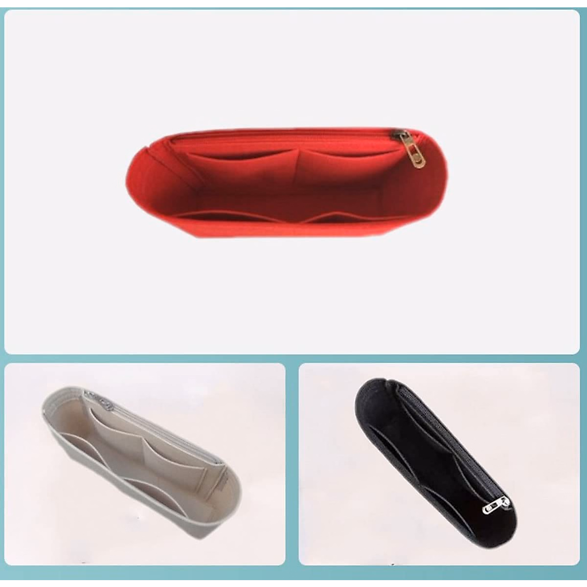 Felt Purse Organizer Insert,for/Burberry Chain Bag Lola Small and Medium sized Bag Storage Bag2056Beige-S