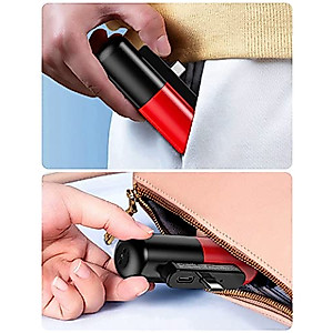 NBZZ 3300mAh Cute Portable Charger Type C Battery Pack, Compatible for Android Samsung Galaxy S20,S10,S9,S8,Note 20/10/9/8,Moto Z3/2,LG V35/G8/7/5,Nintendo Switch,Google Pixel 4/3/2XL,OnePlus, Red