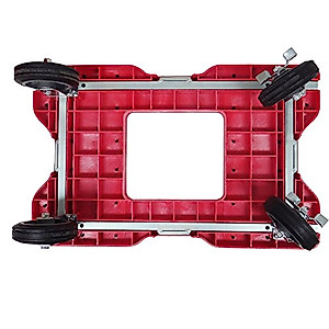 SNAP-LOC 1500 LB All-Terrain Panel CART Dolly RED with Steel Frame, 6 in Casters, Panel Bars and Optional E-Strap Attachment