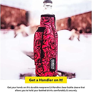 12 oz Beer Bottle Handler - Neoprene Bottle Sleeve with Pocket Handle - Insulated Beer Sleeves