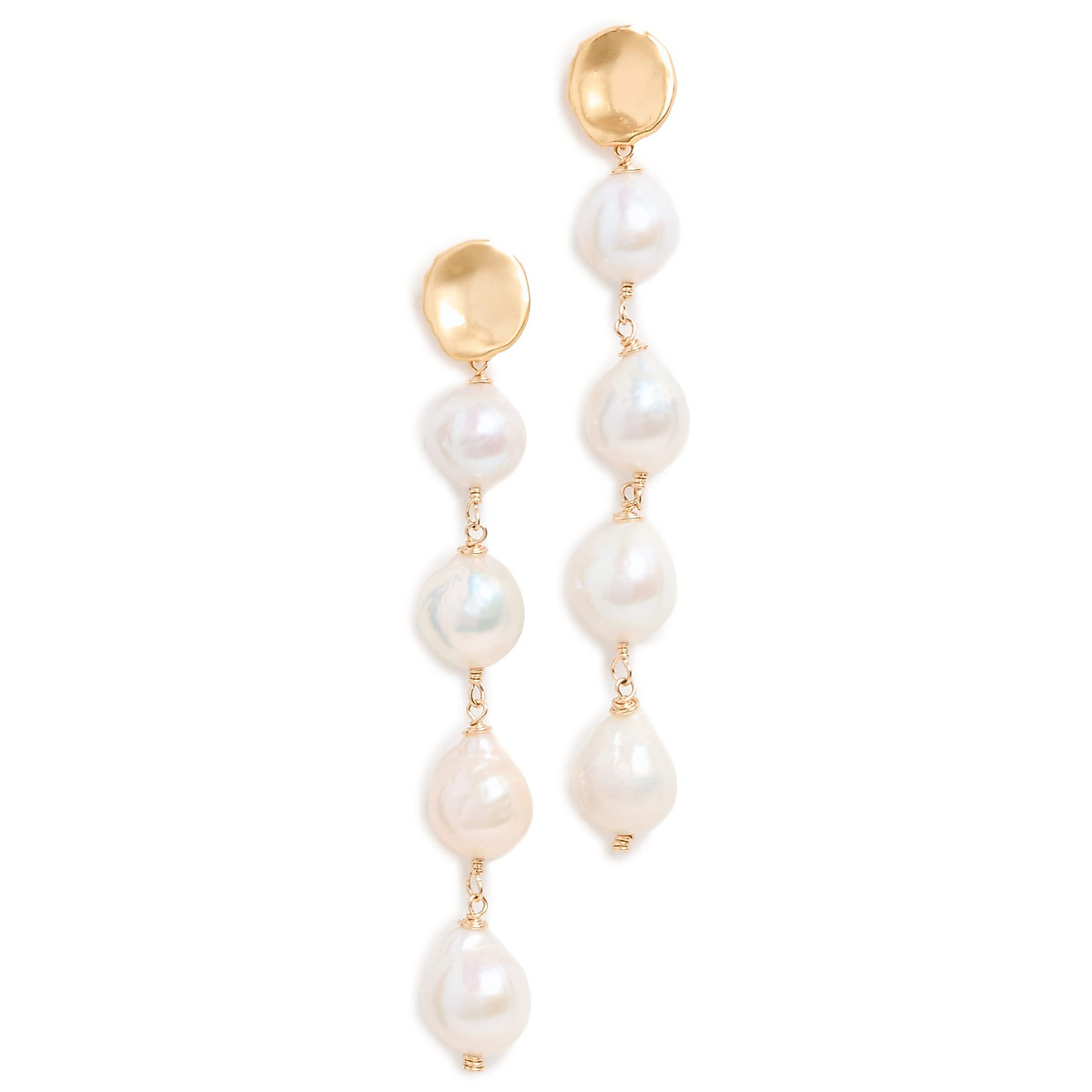 Brinker & Eliza Women's Gigi Earrings, Pearl, Off White, One Size