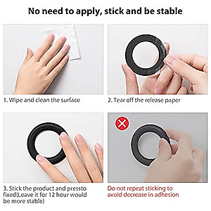 Nillkin Magnetic Shower Phone Holder Magsafe Wall Mount, 2 Pack SnapHold Magnetic Sticker for iPhone 14 Pro Max/14 Pro/14/13/12 Series/Magsafe Case, Magsafe Phone Mount for Kitchen, Bathroom, Black