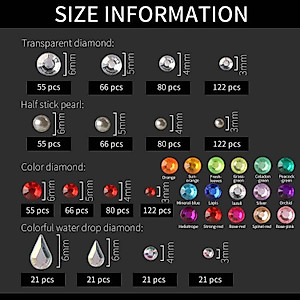 Teenitor Self Adhesive Face Gems and Pearls for Makeup, Festival Jewels, Hair Gems, Rhinestone Stickers for Face, Eye, Makeup, Nail, Body, Crafts