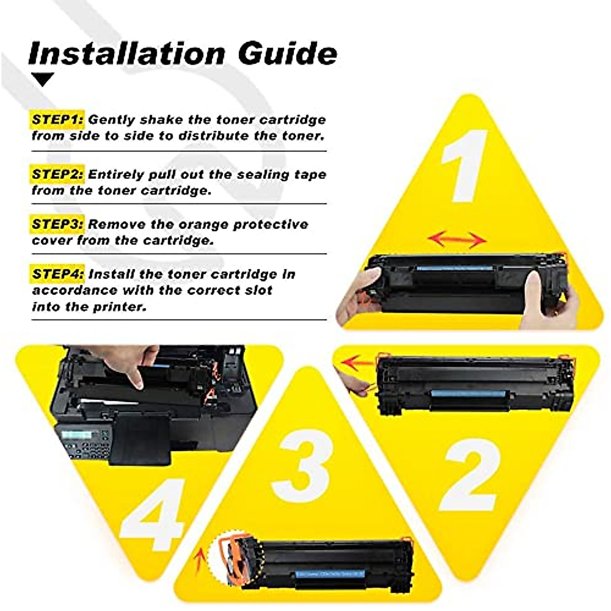 v4ink 2-Pack Compatible 48A Toner Cartridge Replacement for HP 48A CF248A Toner Black Ink for use in HP Pro M15w M15a M16w M16a MFP M29w M29a M28w M28a Printer