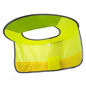 Hard Hat Sun Shield - High Visibility, Reflective, Full Brim Mesh Sun Shade Protection, Hard Hat Shade, Neck Shade, Hardhat Accessory (Yellow/Lime)