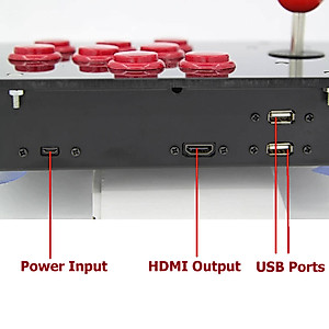 R A C- S400 J Two Players Retro Arcade Game Console Joystick Fight Stick Raspberry P I4 Model B4 G128 G18000 Games Plug Play