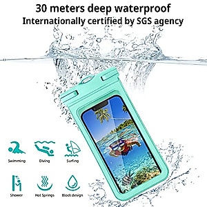 CACOE Universal IPX8 Waterproof Phone Pouch with Neck Lanyard 2 Pack-Up to 7.2",Waterproof Phone Case Holder,Cell Phone Dry Bags for Vacation Beach Kayak Cruise Travel Essentials