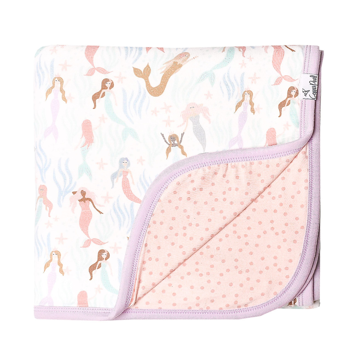 Large Premium Knit Baby 3 Layer Stretchy Quilt Blanket Coral by Copper Pearl