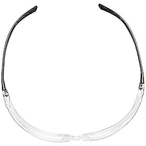 AmazonCommercial Double Lens Safety Glasses (Clear/Black), Anti-scratch, 12-pack