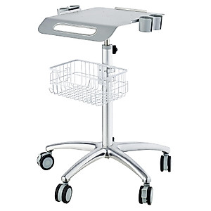 VEVOR Medical Cart Mobile Trolley Cart with Wheels 29.5"-41.3" Height Adjustable Stainless Steel Dental Cart Rolling Desktop Lab Cart with 16.5"× 15.7" Large Tabletop
