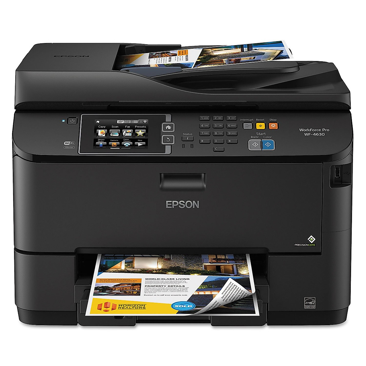 Epson WorkForce Pro WF-4640 Wireless Color All-in-One Inkjet Printer with Scanner and Copier, Amazon Dash Replenishment Ready